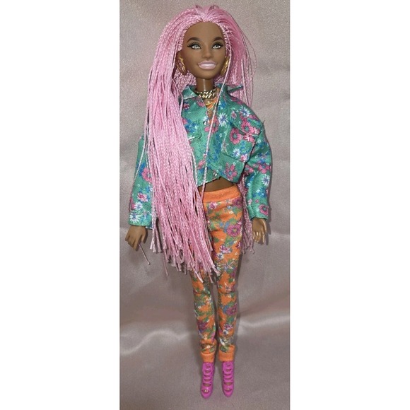 Barbie | Toys | Barbie Extra Doll Pink Braided Micro Braids Long Hair ...